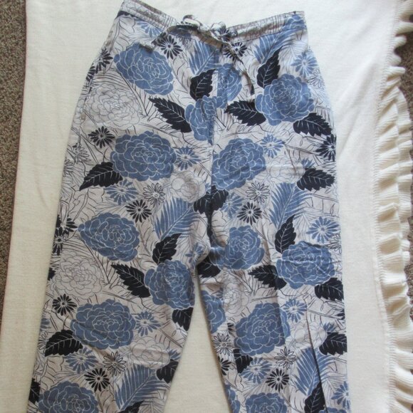 Sag Harbor | Pants & Jumpsuits | Vintage Sag Harbor Linen Blend Floral ...